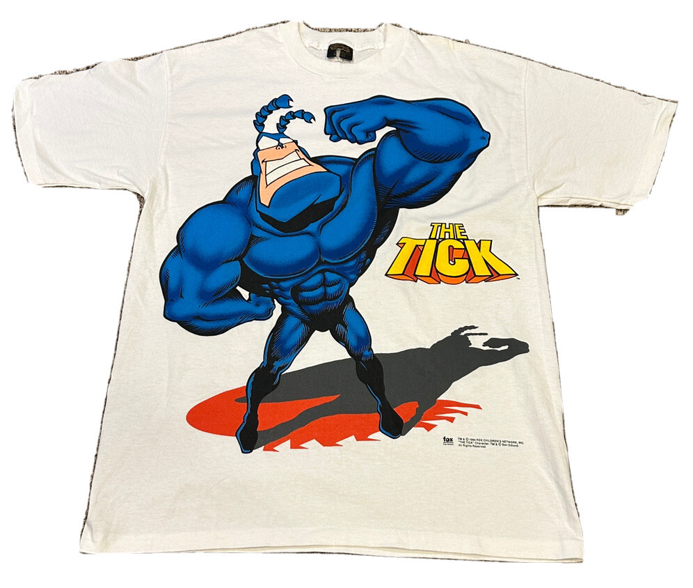 Vintage The Tick Evil Beware Fox Network 1994 Men's L… - Gem