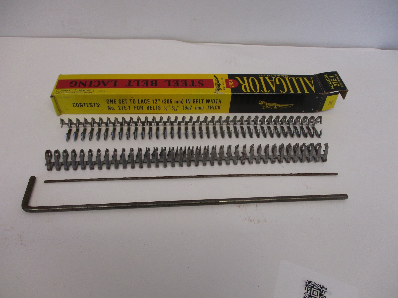 ALLIGATOR STEEL BELT LACING P/N 27E-1 FOR BELTS 7/32" - 9/32" THICK X ...