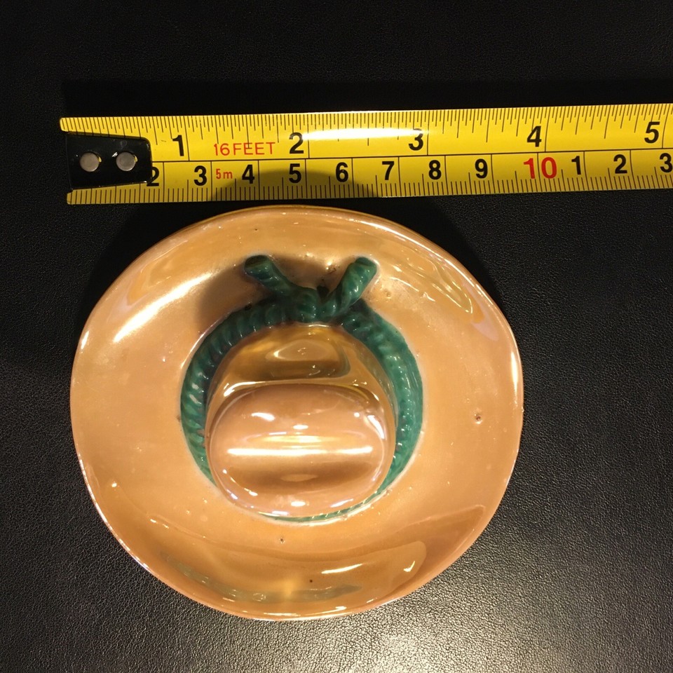 Vintage Small Lustre Cowboy Hat Ashtray From The 1960s - Made In Japan ...