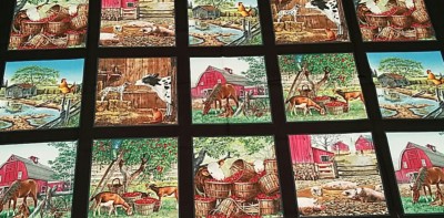 100% Cotton - Elizabeth Studios-Farmyard Animals Fabric Panel-W 44" x L ...