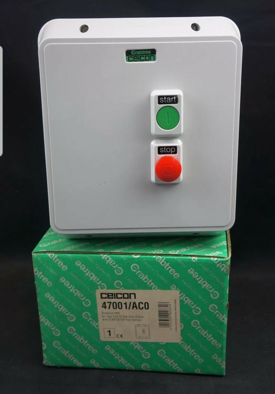 Crabtree Ceicon IP66 Enclosure Type C23-33 Star Delta Starter Motor ...