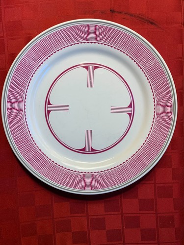 Santa Fe Railroad MIMBRENO Reproduction RED DINNER PLATE by PIPESTONE ...