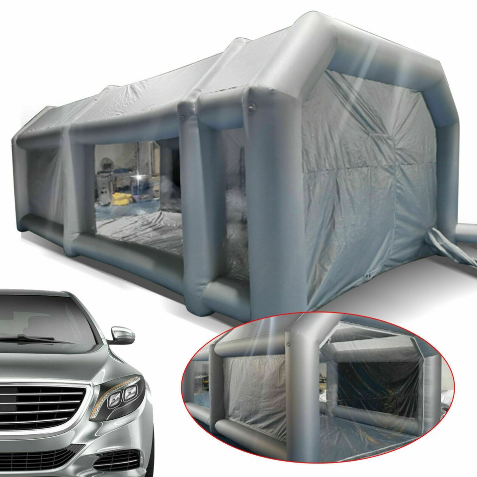 26X15X10FT Mobile Spray Booth Inflatable Paint Car Booth Tent Two Air ...