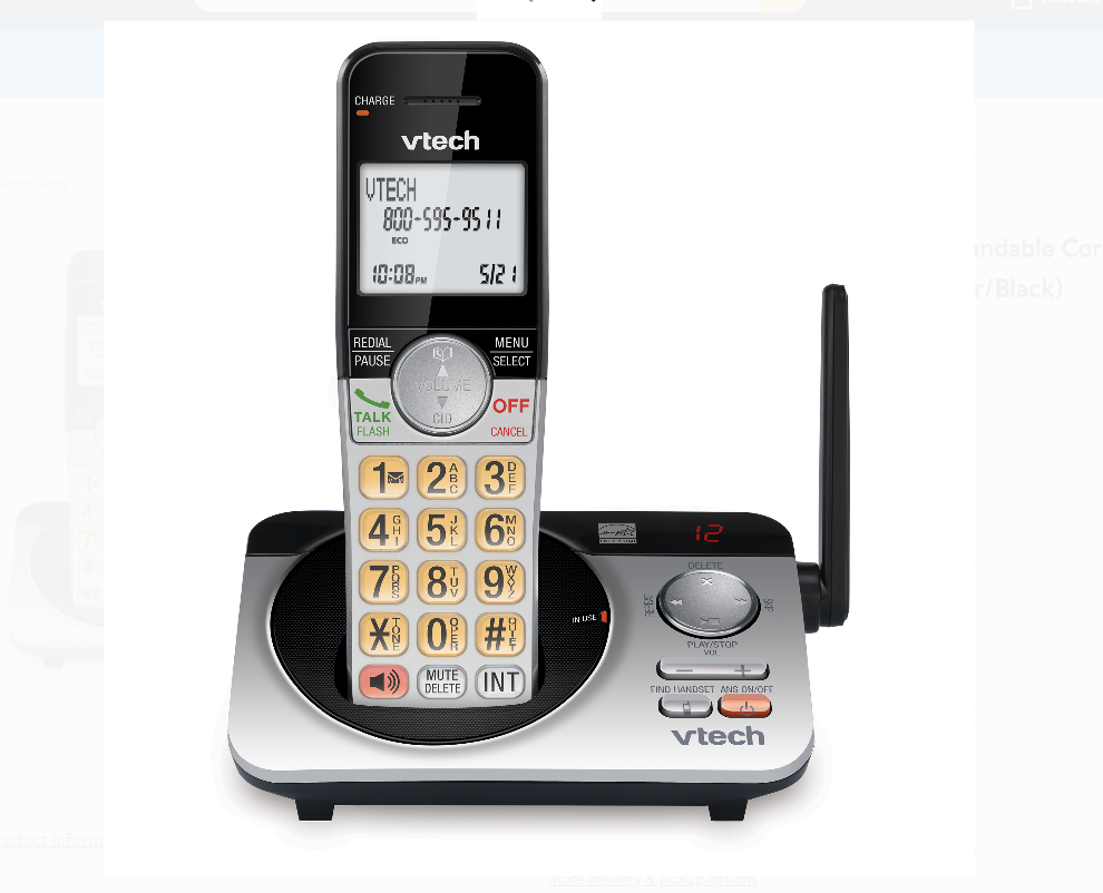 Vtech CS5229: Cordless Digital Answering System w/ Extended Range ...