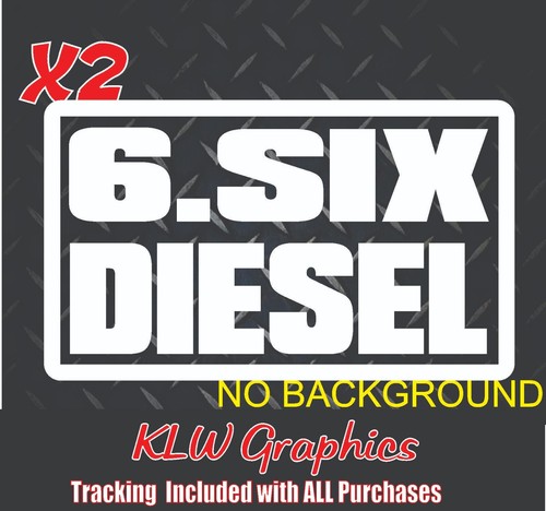 6 . SIX Turbo Decal Sticker Turbo Diesel Truck 6.6L Duramax Soot Def ...