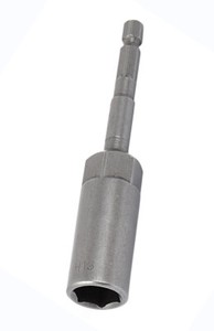 1/4" Hexagon Shank Metric 13mm Hex Socket Nut Driver 100mm Long Bit ...