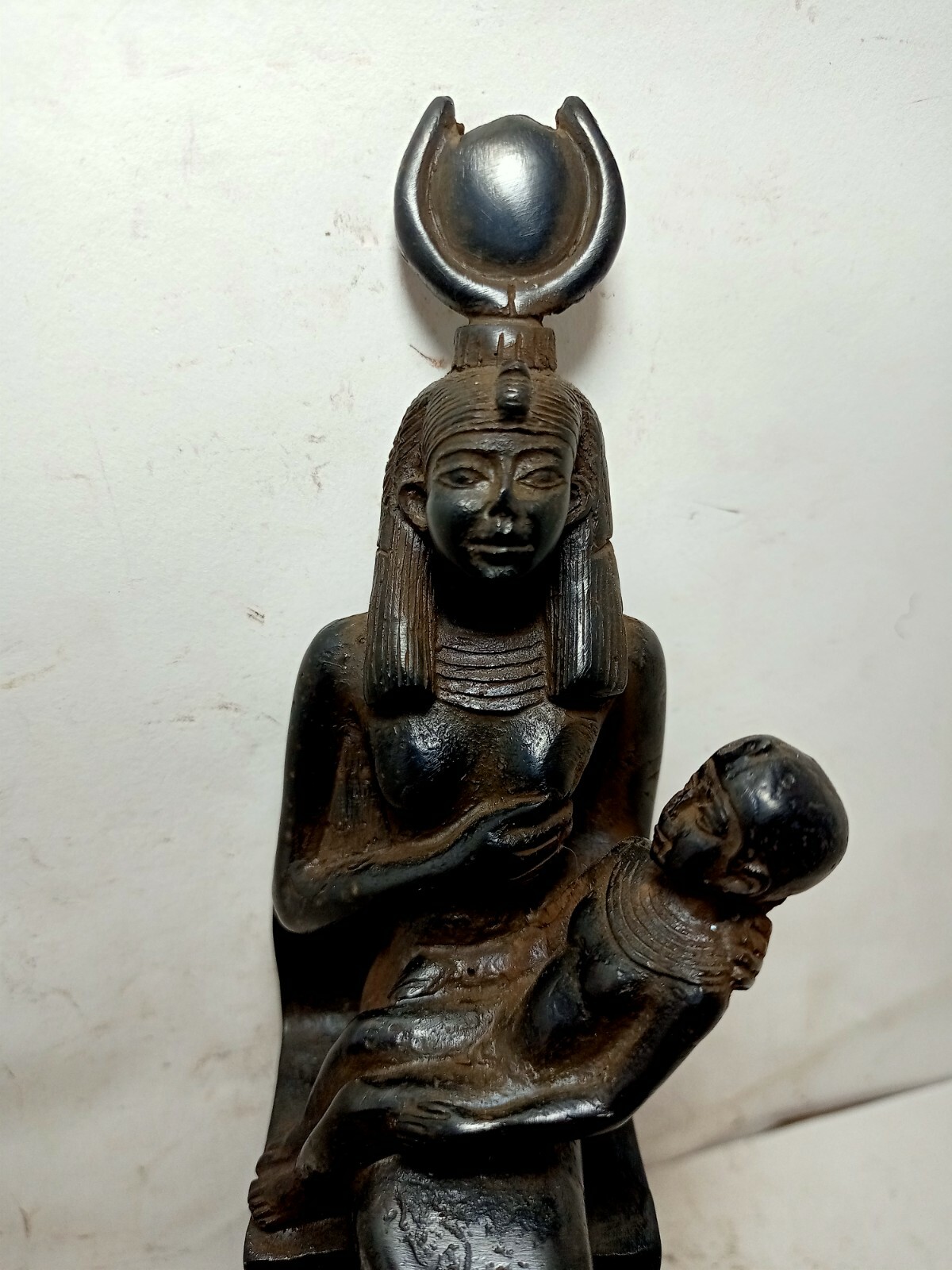 RARE ANTIQUE ANCIENT EGYPTIAN Statue Seated Goddess Isis Nursing Horus ...