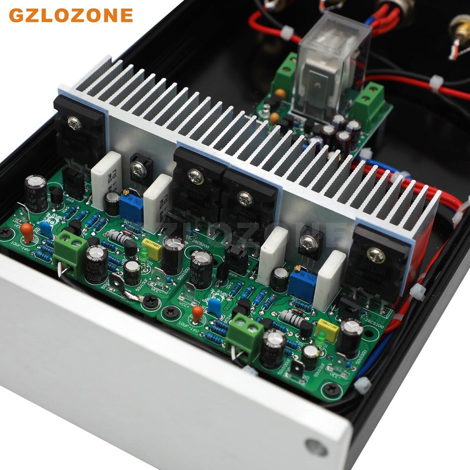 Split HIFI NAP250 MOD 2SC5200 Stereo Power Amplifier 80W+80W Base On ...