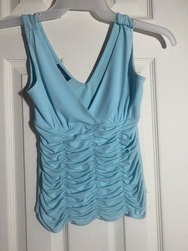 Teal Blue Express Ruched Tummy Top Size XS | eBay