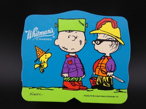 Vintage Halloween Peanuts Charlie Brown & Linus Cardboard Candy ...