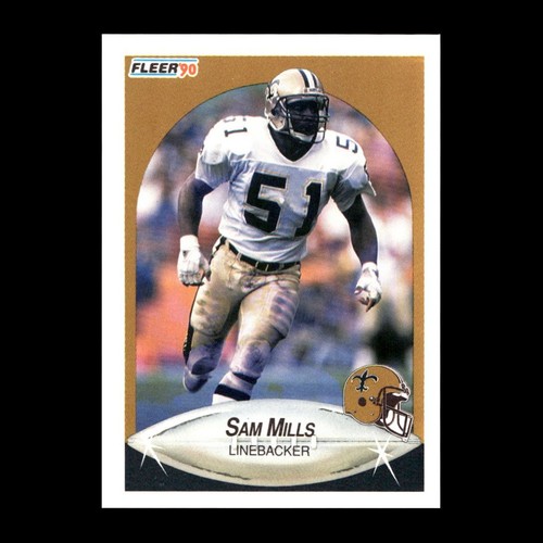 Sam Mills 1990 Fleer New Orleans Saints #194 R325B 96 | eBay