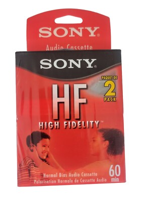 Sony 2 Pack HF High Fidelity Recording Cassettes 60 Minutes For Music ...