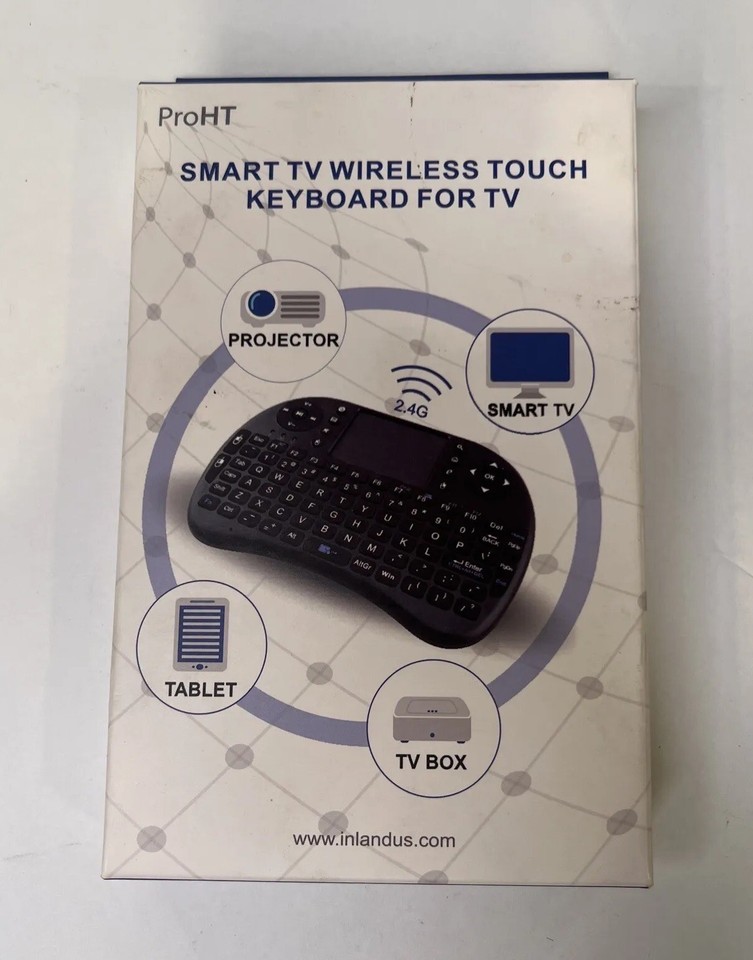 Mini Wireless Keyboard 2.4G with Touchpad Handheld Keypad for PC Or ...