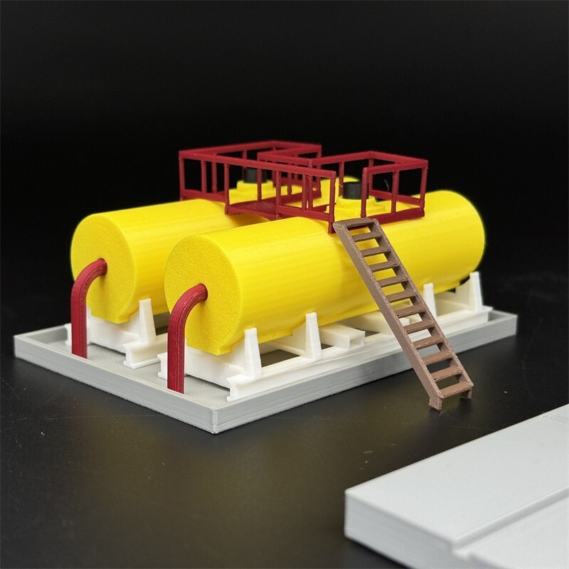 1/87 HO Scale Model Train Diesel Refueling Station Model DIY Assembly ...