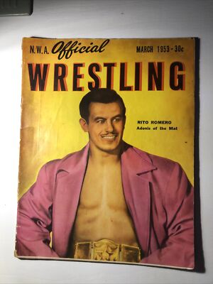 NWA Official Wrestling Magazine March 1953 Rito Romero Vintage | eBay