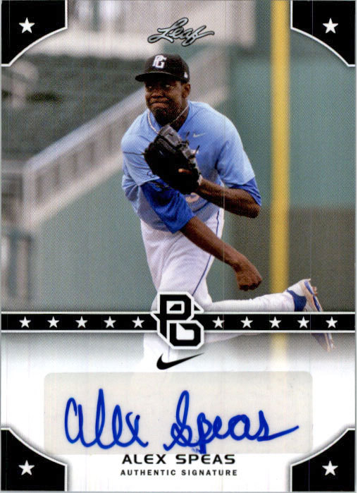 ALEX SPEAS 2015 Leaf *PERFECT GAME* Baseball Certified AUTOGRAPH RC | eBay