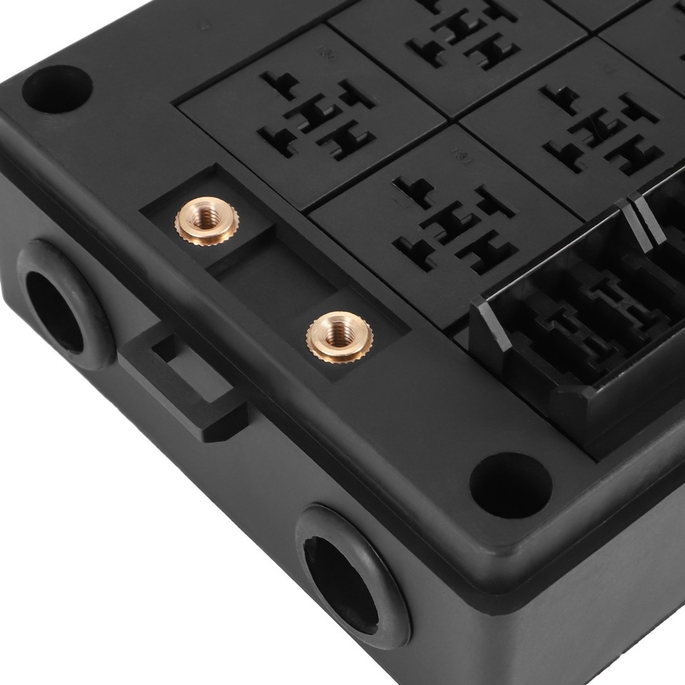 Car Blade Fuse Holder Relay Socket Black Box 18 Way Blade Fuse Holder ...