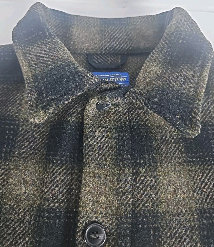 Pendleton Mackinaw Cruiser Jacket Mens L Pure Virgin Wool USA | eBay