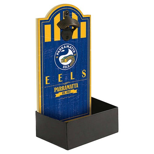 Parramatta Eels NRL Wall Bottle Opener Sign with Catcher Easter gifts ...