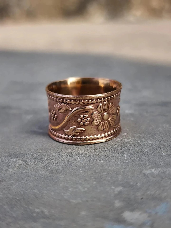 Copper Thumb Band Ring, Handmade Ring, Wide Band Ring, Beautiful Ring ...