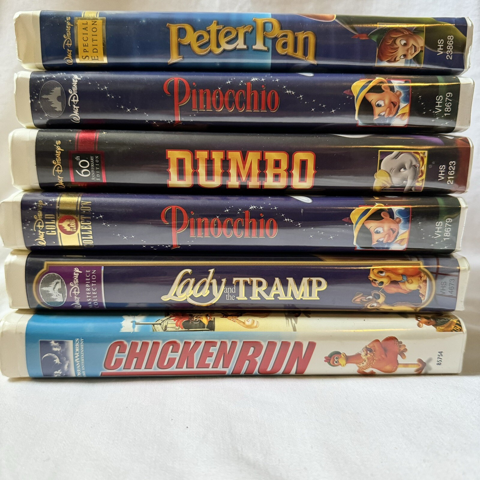 Lot of 6 Vintage Walt Disney Classic Original Dreamworks VHS Tape ...