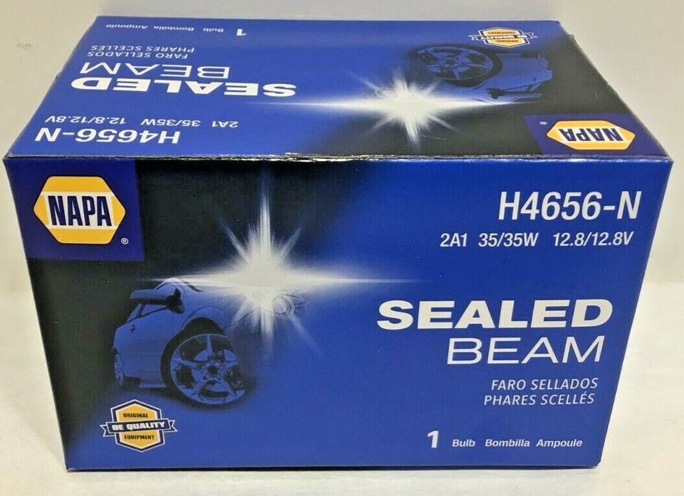 Halogen Headlight Bulb H4656 Headlamp NAPA H4656-N Rectangular Sealed ...