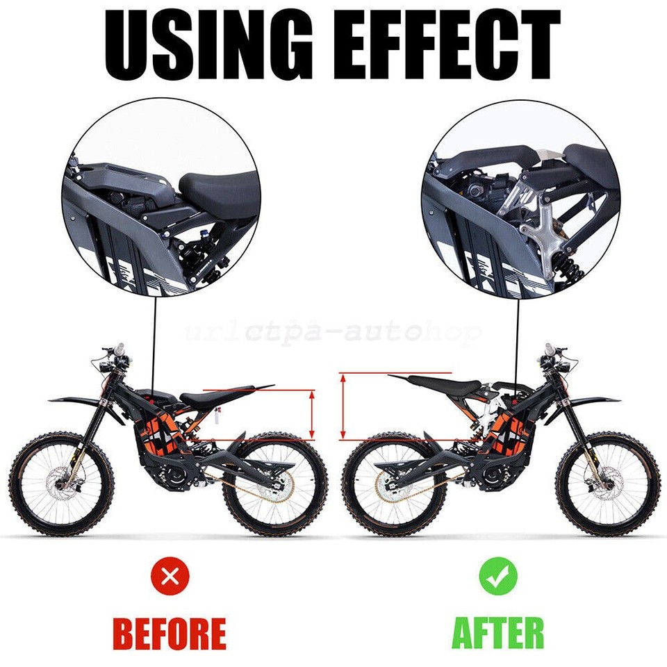 URLWALL Silver Aluminum Seat Riser Kit For Sur-Ron Light Bee X Segway ...