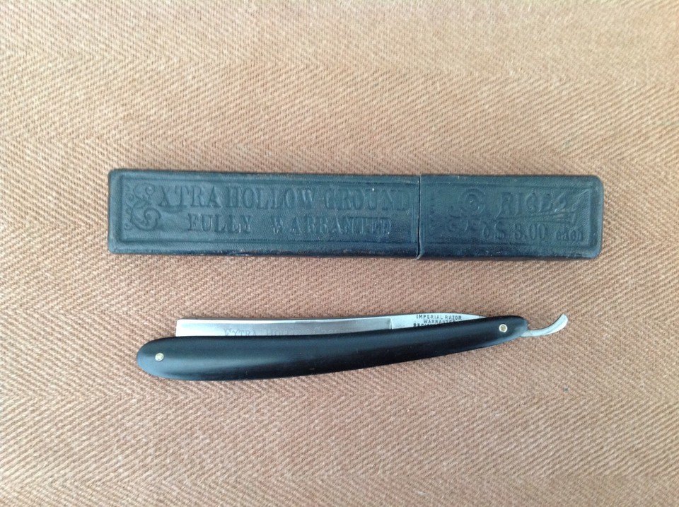 Imperial Extra Hollow Ground Germany Straight Razor in Box, Etched Face ...