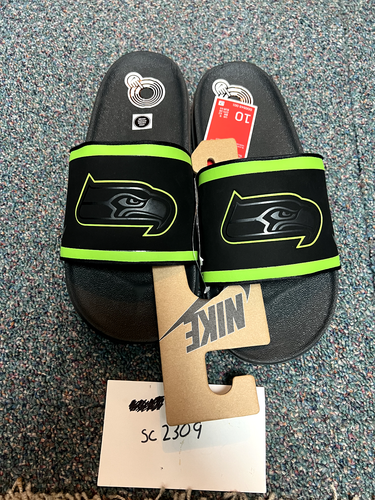 Nike Offcourt Slides Seattle Seahawks Sandals Mens Size 10 NFL Football ...