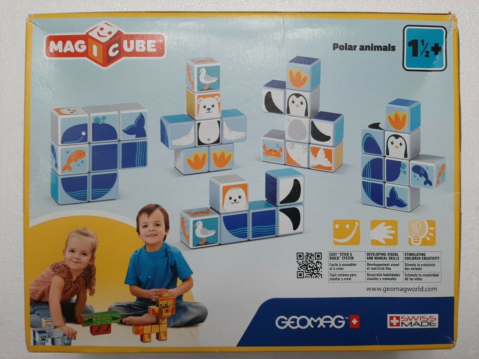 New Geomag Magicube Polar Animals STEM Magnetic Building Block Set for ...