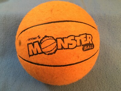 MONSTER BALL Basketball Sportcraft 9" Diameter Inflatable Fuzzy Holds ...