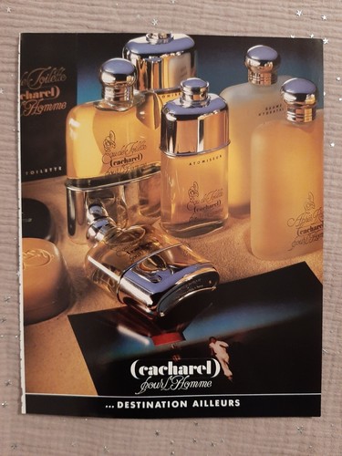 Publicité papier Parfum. Cacharel Pour homme de 1987 - Perfume Ad | eBay