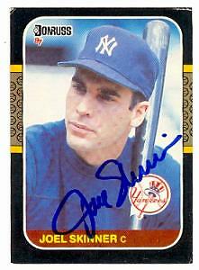 Joel Skinner autographed baseball card (New York Yankees) 1987 Donruss ...