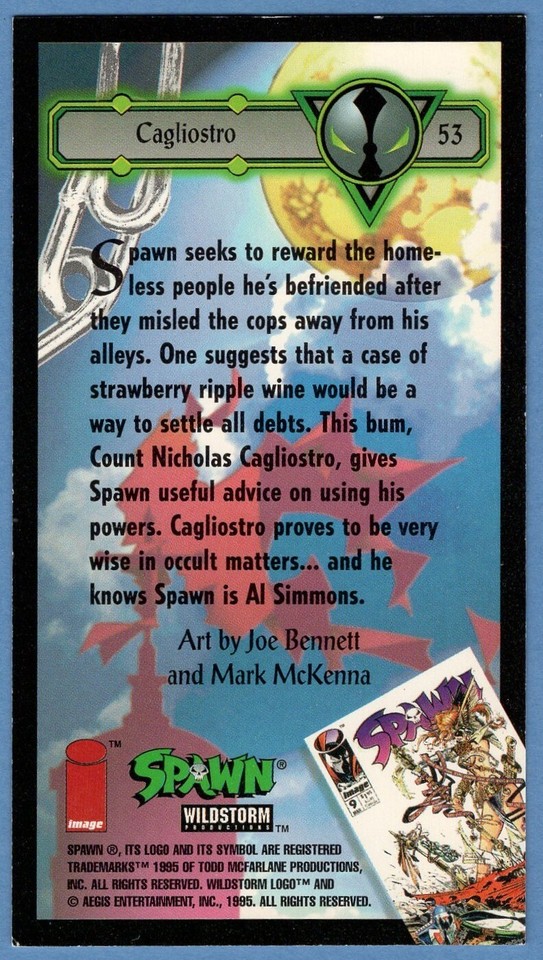 1995 Spawn Wildstorm Cagliostro #53 Trading Card | eBay