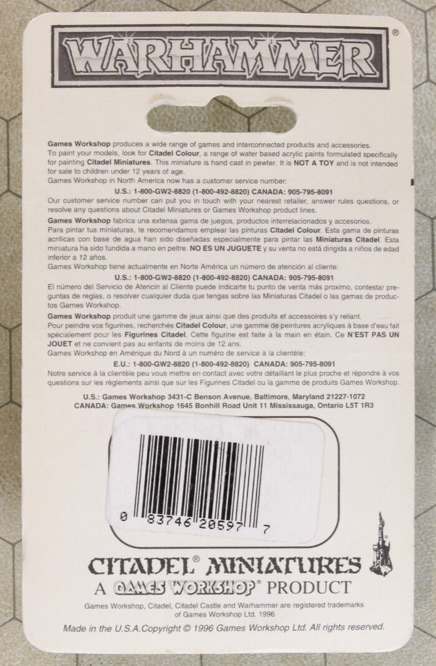 1996 WARHAMMER AoS Battles WHFB Dwarf QUEEN HELGAR 8597B - GW OOP ...