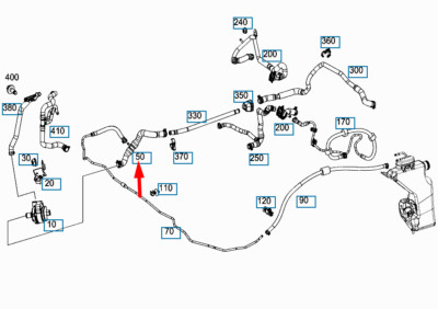 NEW MERCEDES-BENZ GLC COUPE C253 COOLANT HOSE A2538304800 OEM NO DUTY ...