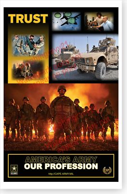 US Army Trust Americas Army Our Profession CAPE Poster | eBay