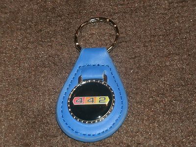 1960's OLDSMOBILE 442 4-4-2 1964 1965 1966 1967 1968 LEATHER KEYCHAIN ...
