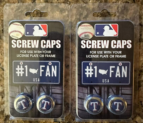 Set of 4 WinCraft Texas Rangers Screw Caps Domed NIP | eBay