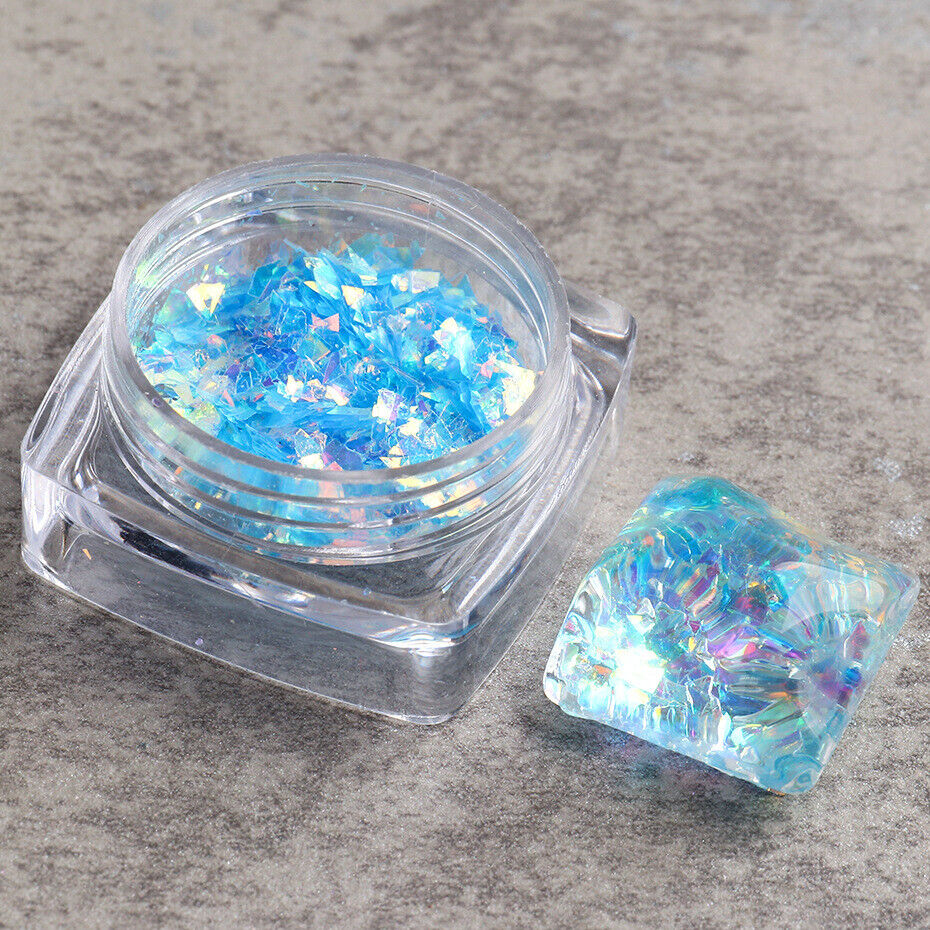 6 Box Glitter Opal Powder Nail Art Sequins Flakes Mirror Holographic ...