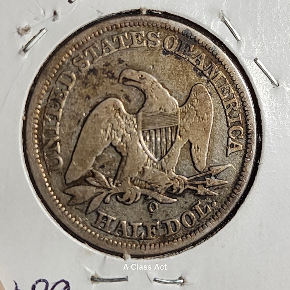 1854 O Seated Half Dollar Potty Dollar Engraved! Hard To Find On A Half ...