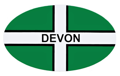 Devon County Flag External Car Window Bumper Sticker * Made and Sold in ...