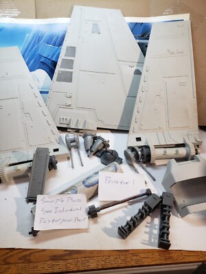 CHOOSE Imperial Shuttle parts 1984 Canopy wings ramp cannon Star Wars ...