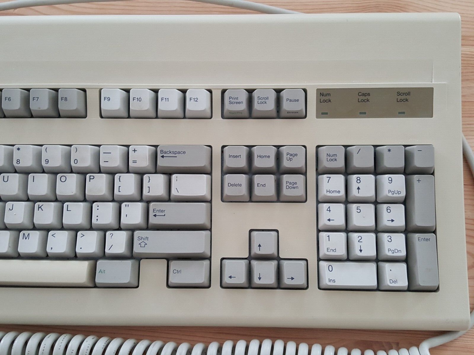 Vintage Old Logo Dell AT101 GYI3PVAT101 ALPS Salmon Mechanical Keyboard ...