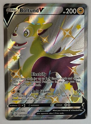 Pokemon Card Boltund V SWSH085 Sword & Shield Black-Star Promo Holo | eBay
