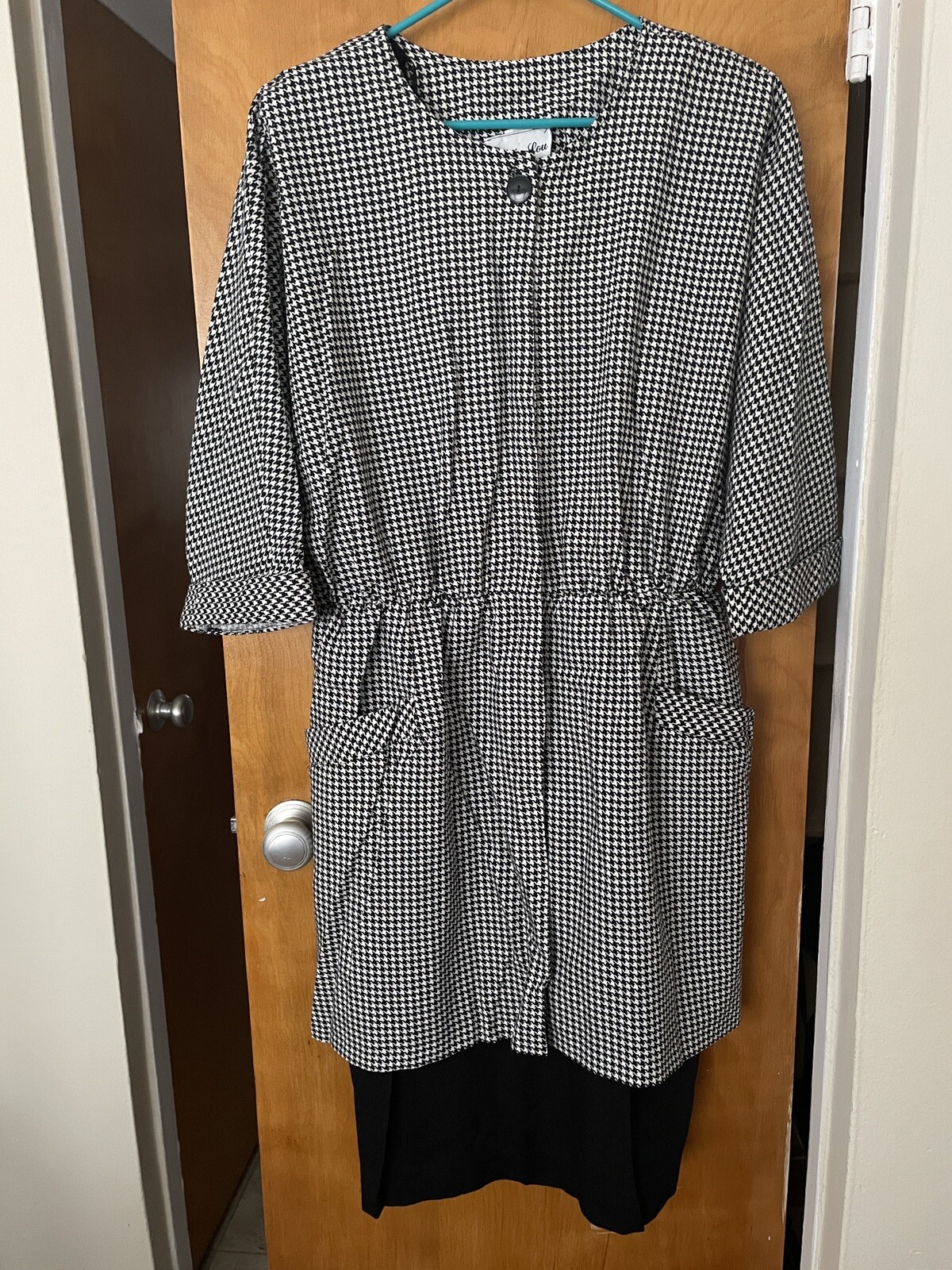 Vintage Sally Lou Made in USA Houndstooth Pattern Dre… - Gem