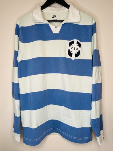Nike CBD Rugby Long Sleeve Polo Shirt #7 Mint Blue Size L 2013 | eBay