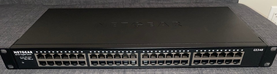 Netgear GS348 48-Port Gigabit Ethernet Rackmount Unmanaged Network ...