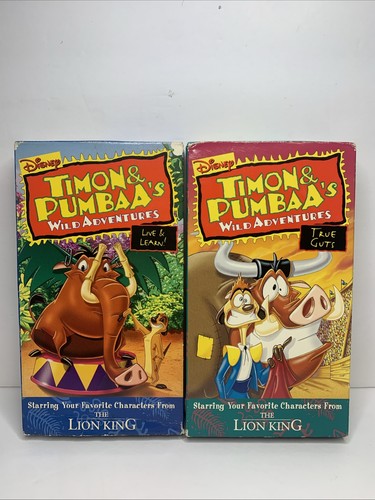 Vintage Disney Timon & Pumbaa Wild Adventures VHS Live & Learn / True ...