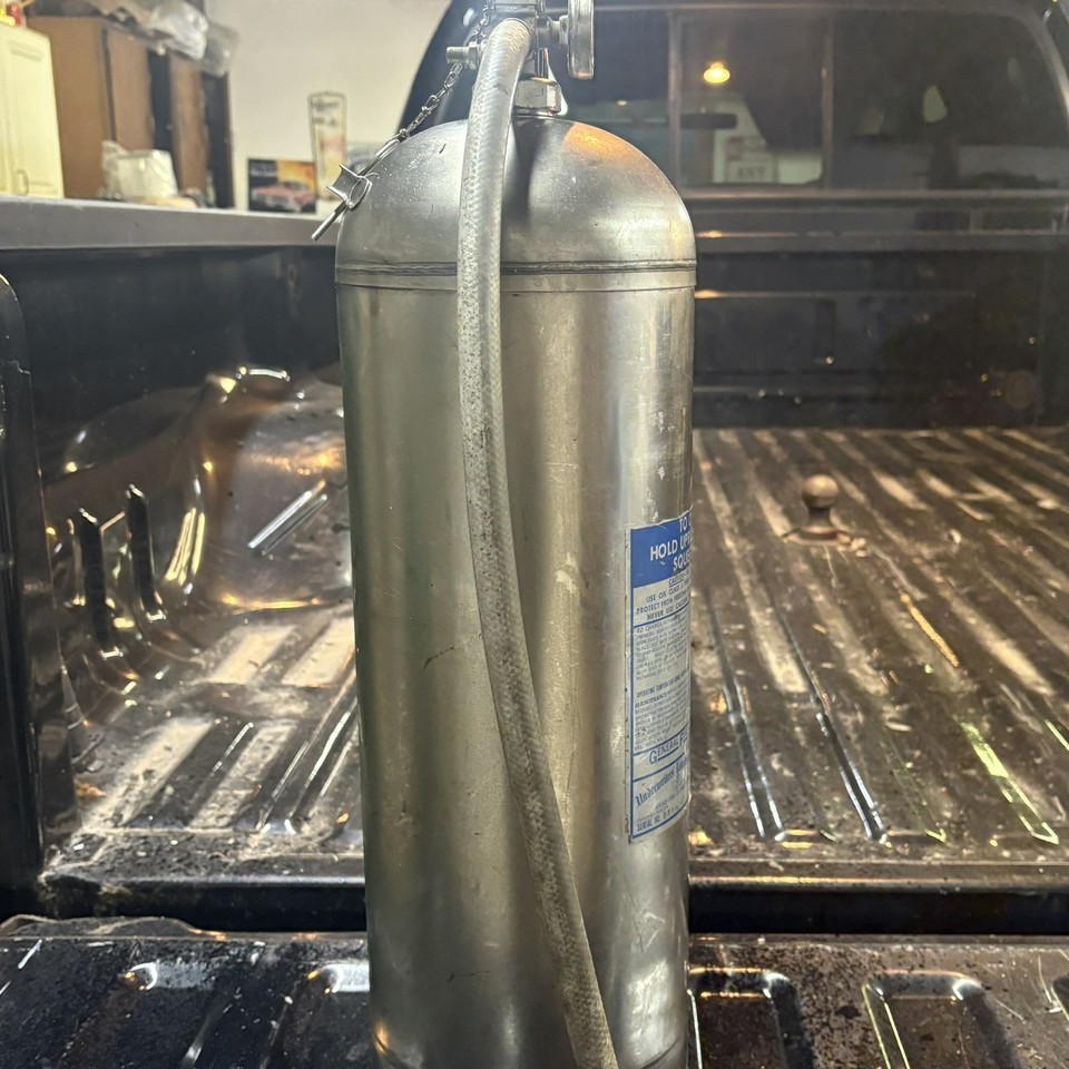 Vintage General Stainless Steel Water Fire Extinguisher Empty | eBay